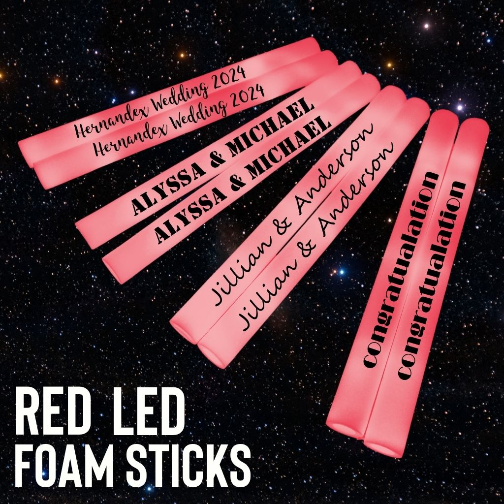 Red LED Foam Sticks – Tagged "RED led foam sticks" – Custom Glow Party