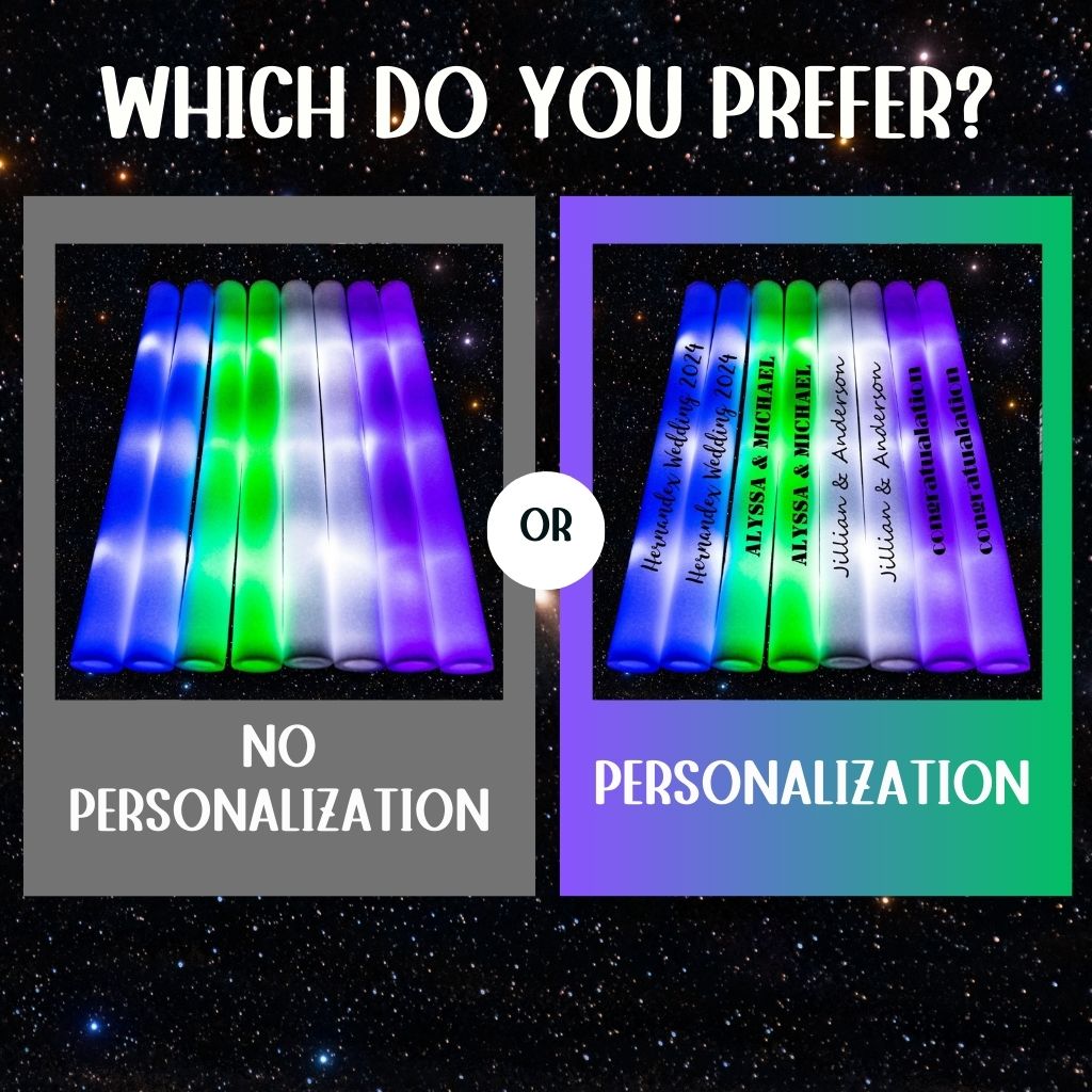 Multi-Color LED Foam Sticks – Custom Glow Party