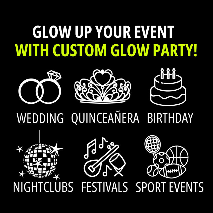 Custom Glow Party | LED Foam Sticks | LED Fiber Wands